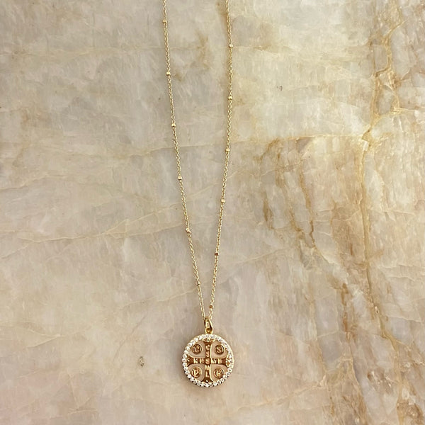 Mother of Pearl Cross Medallion Necklace – Lauren Ferrell Designs