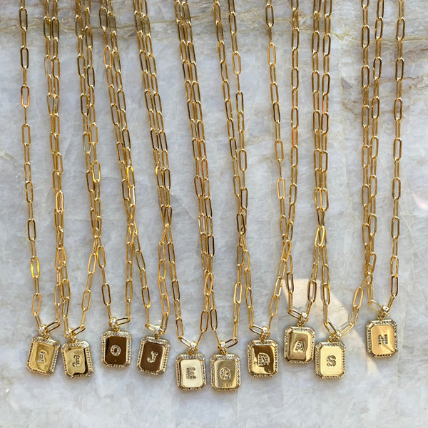 Initial Tile Necklace – Lauren Ferrell Designs